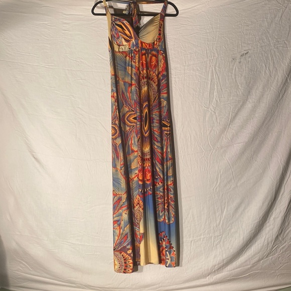 Pura Vida | Dresses | Pura Vida Halter Maxi Dress Multi Color Size M ...